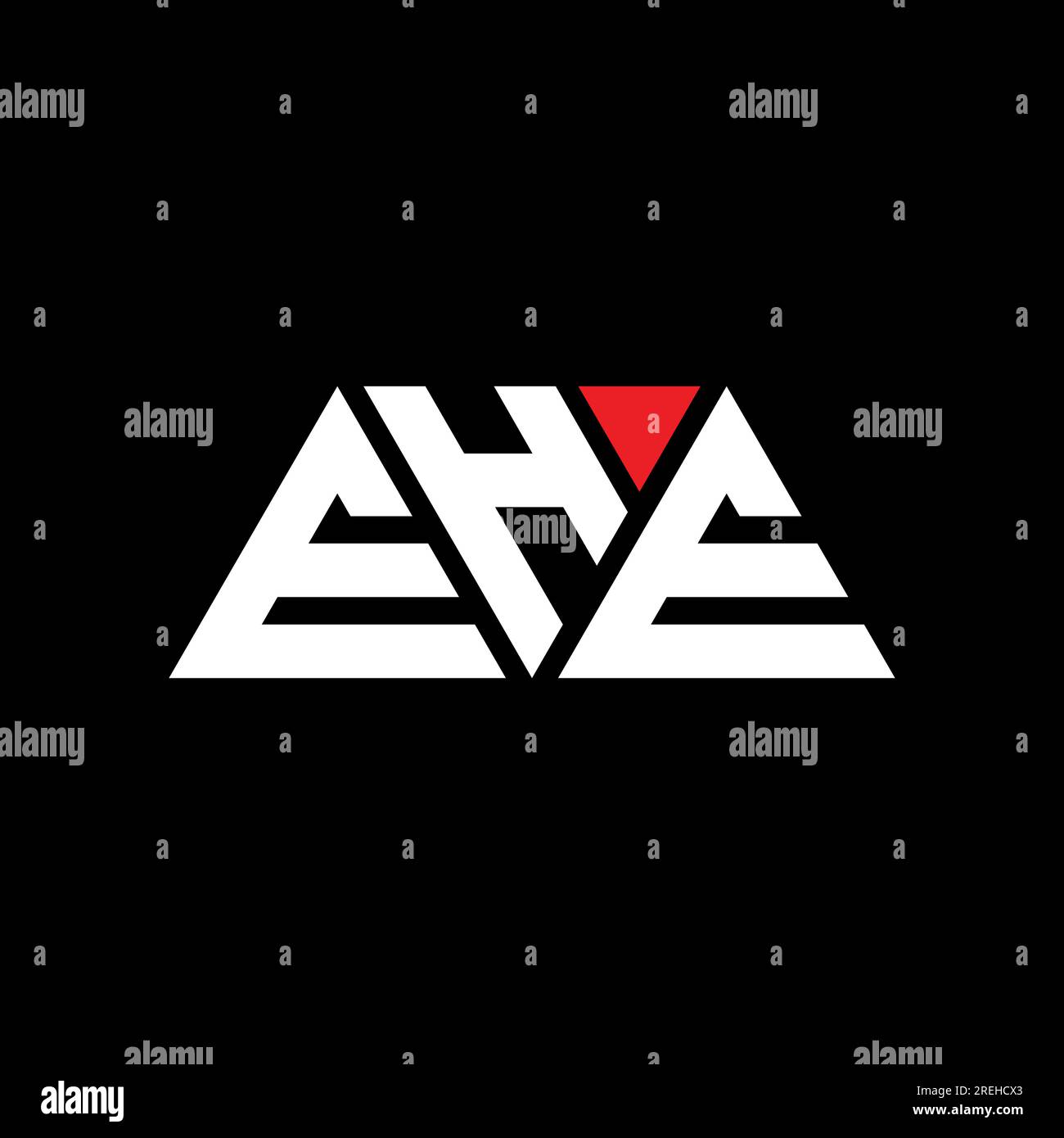 EHE triangle letter logo design with triangle shape. EHE triangle logo ...