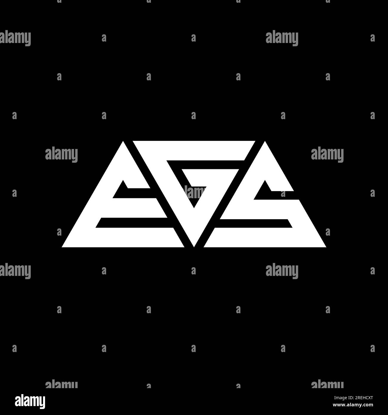 EGS triangle letter logo design with triangle shape. EGS triangle logo ...