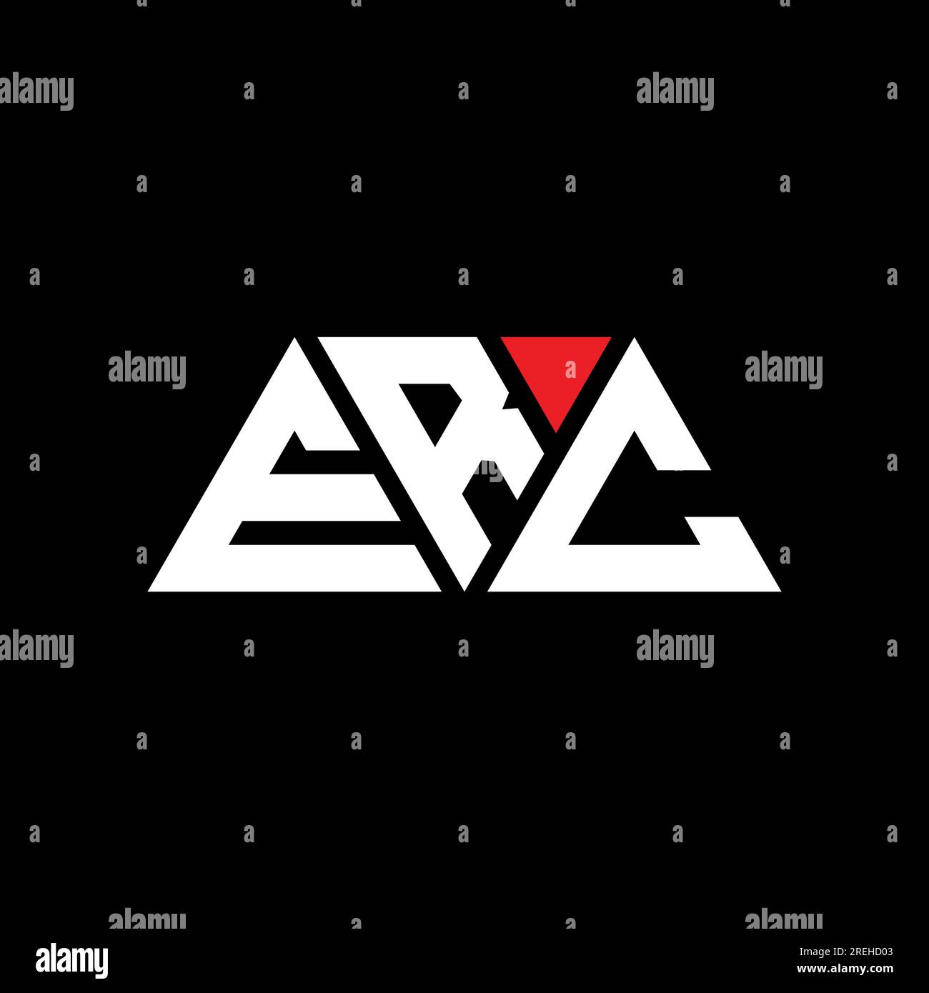ERC triangle letter logo design with triangle shape. ERC triangle logo ...