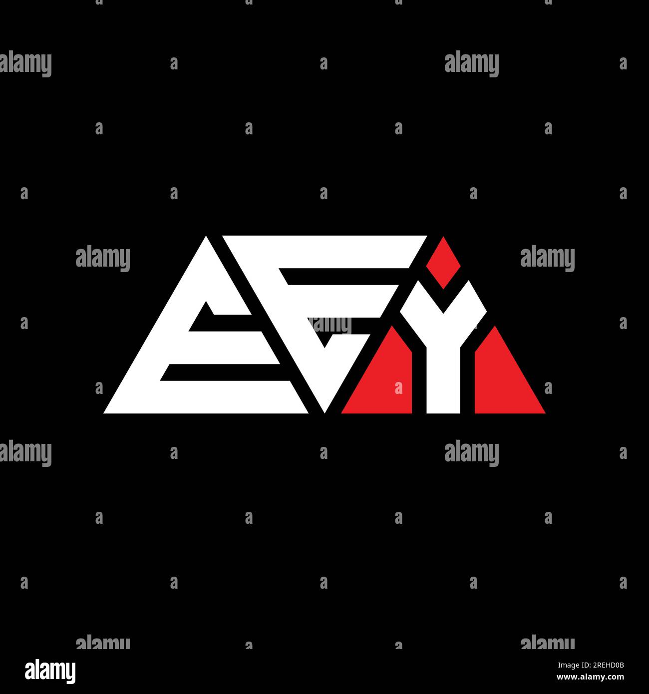 EEY triangle letter logo design with triangle shape. EEY triangle logo ...