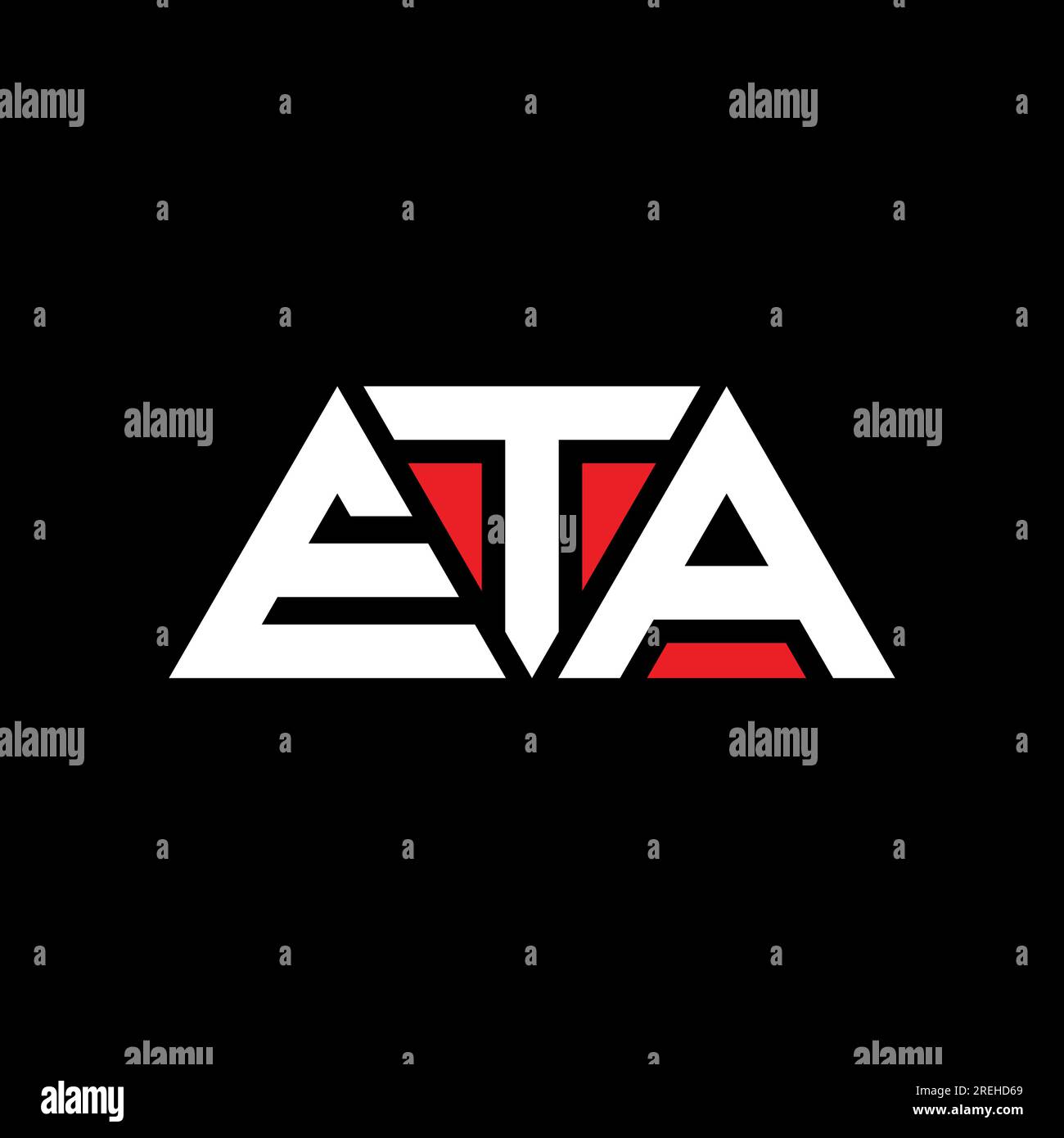 ETA triangle letter logo design with triangle shape. ETA triangle logo ...
