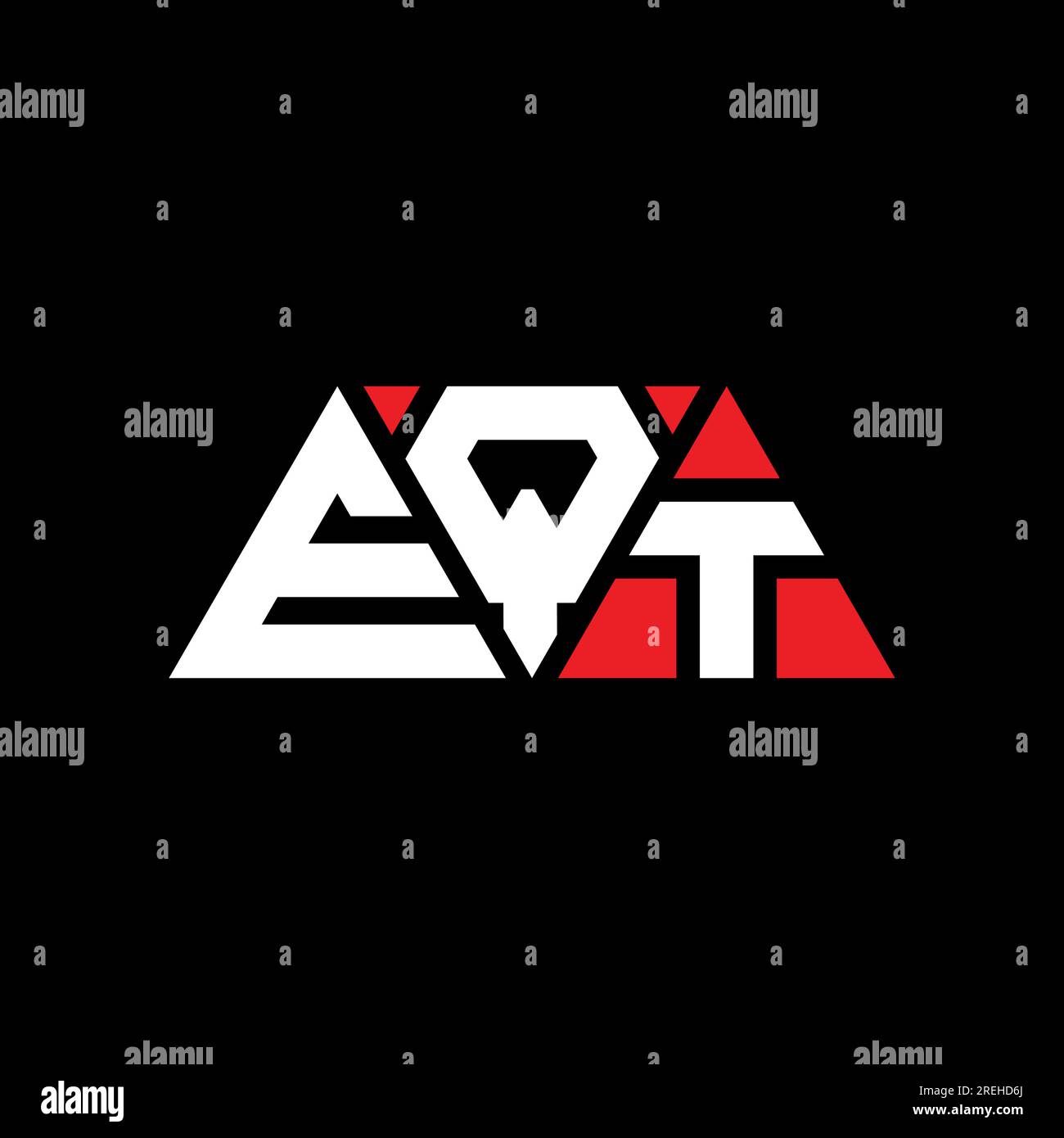 EQT triangle letter logo design with triangle shape. EQT triangle logo design monogram. EQT ...
