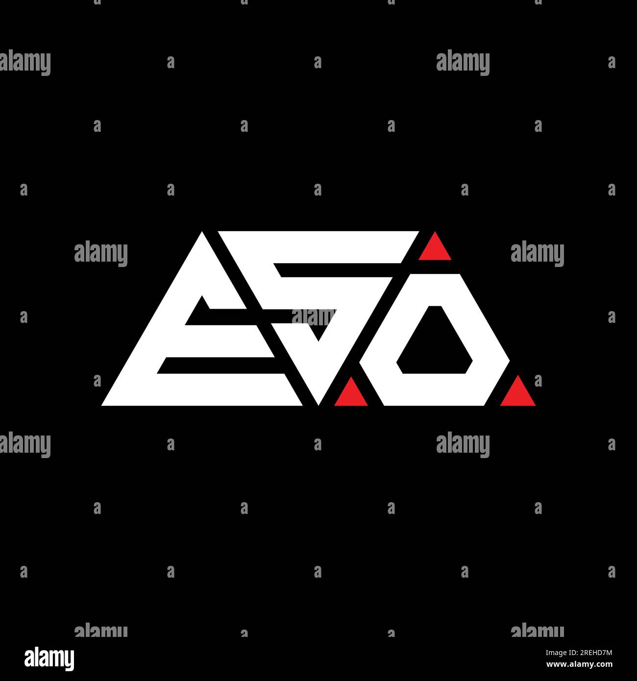 ESO triangle letter logo design with triangle shape. ESO triangle logo ...