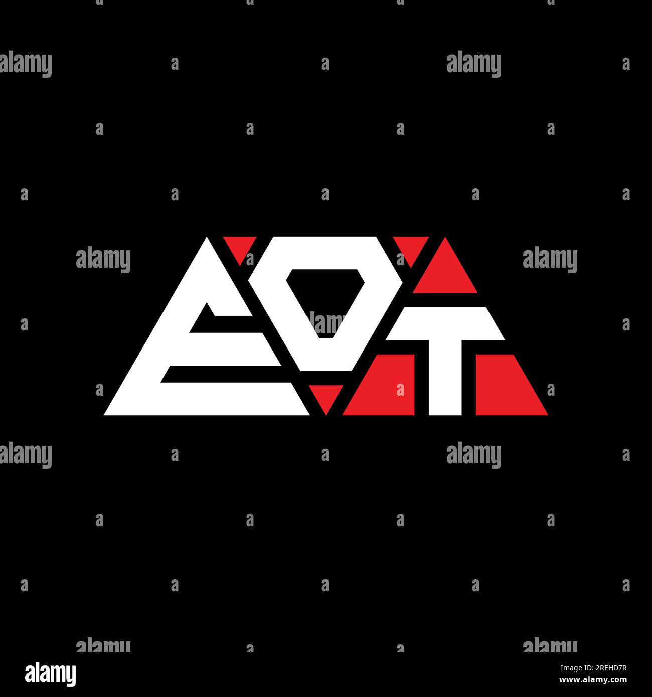 EOT triangle letter logo design with triangle shape. EOT triangle logo ...
