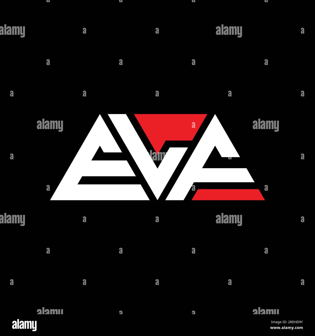 ELF triangle letter logo design with triangle shape. ELF triangle logo ...