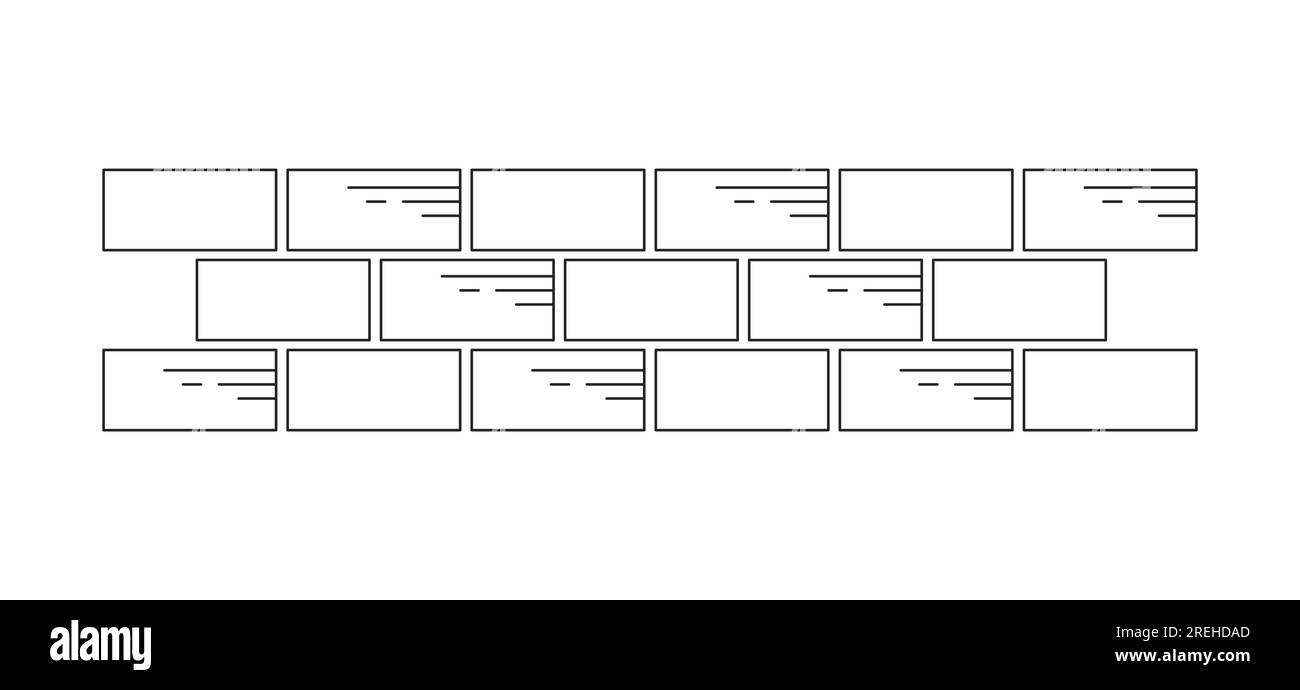 Brickwork Flat Monochrome Isolated Vector Object Stock Vector Image