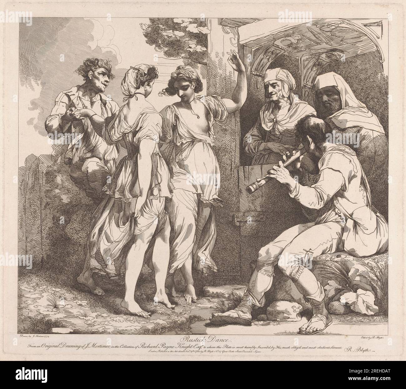 Rustick Dance 1780 by Robert Blyth Stock Photo - Alamy