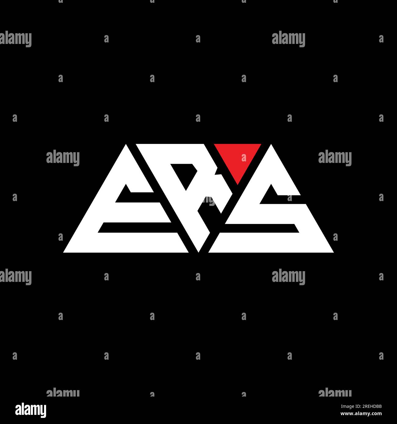 ERS triangle letter logo design with triangle shape. ERS triangle logo ...