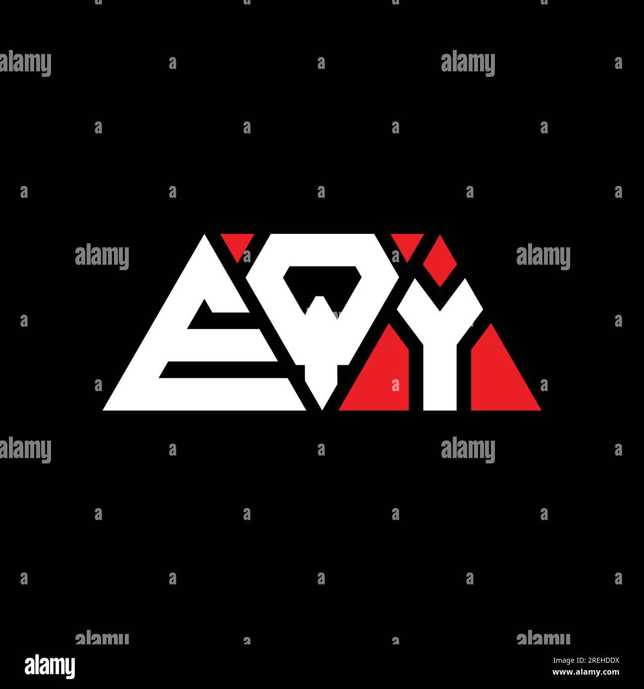 EQY triangle letter logo design with triangle shape. EQY triangle logo ...