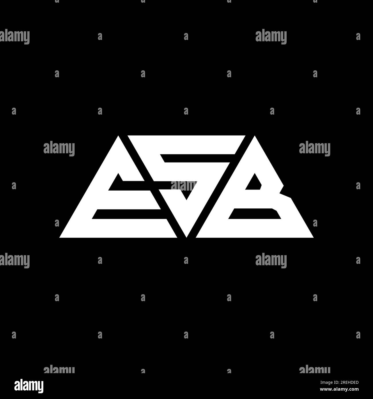 ESB triangle letter logo design with triangle shape. ESB triangle logo ...