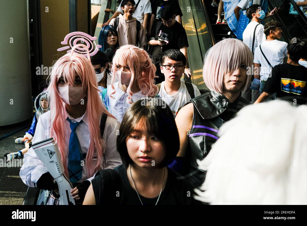 Hong Kong, China. 28th July, 2023. Comic fans dressed in cosplay inside ...