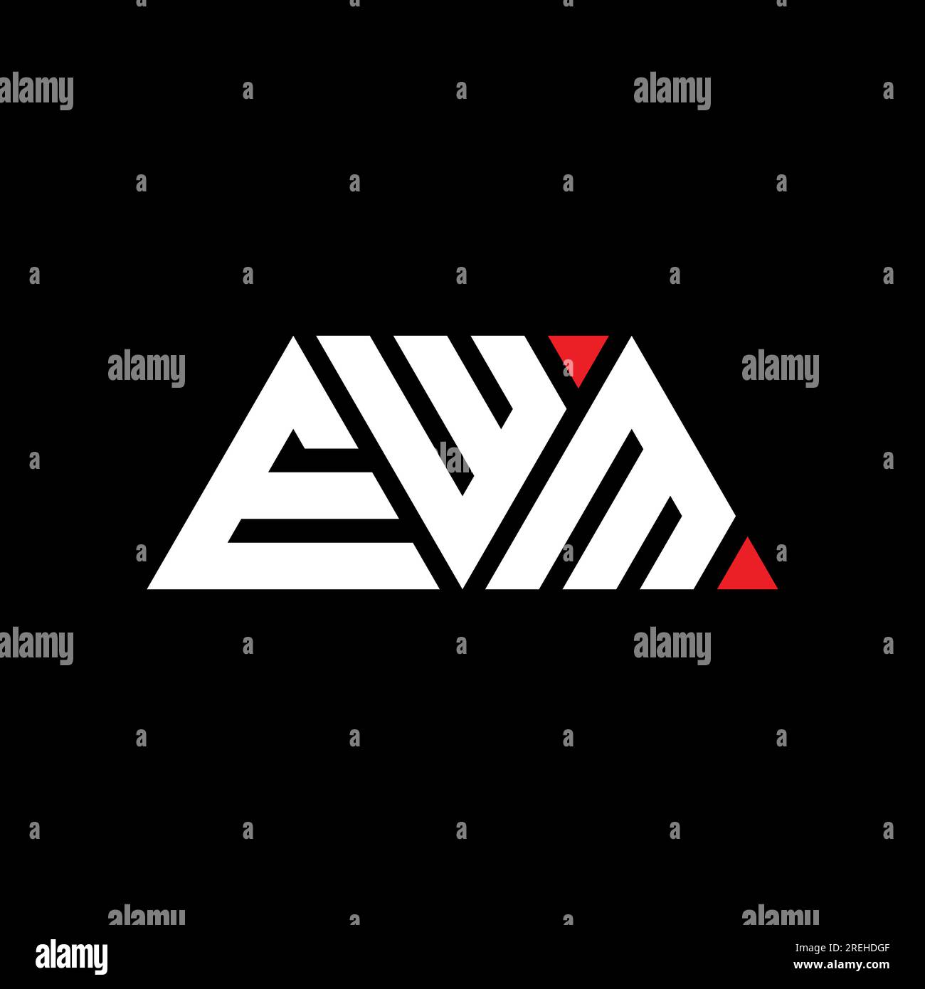 EWM triangle letter logo design with triangle shape. EWM triangle logo ...