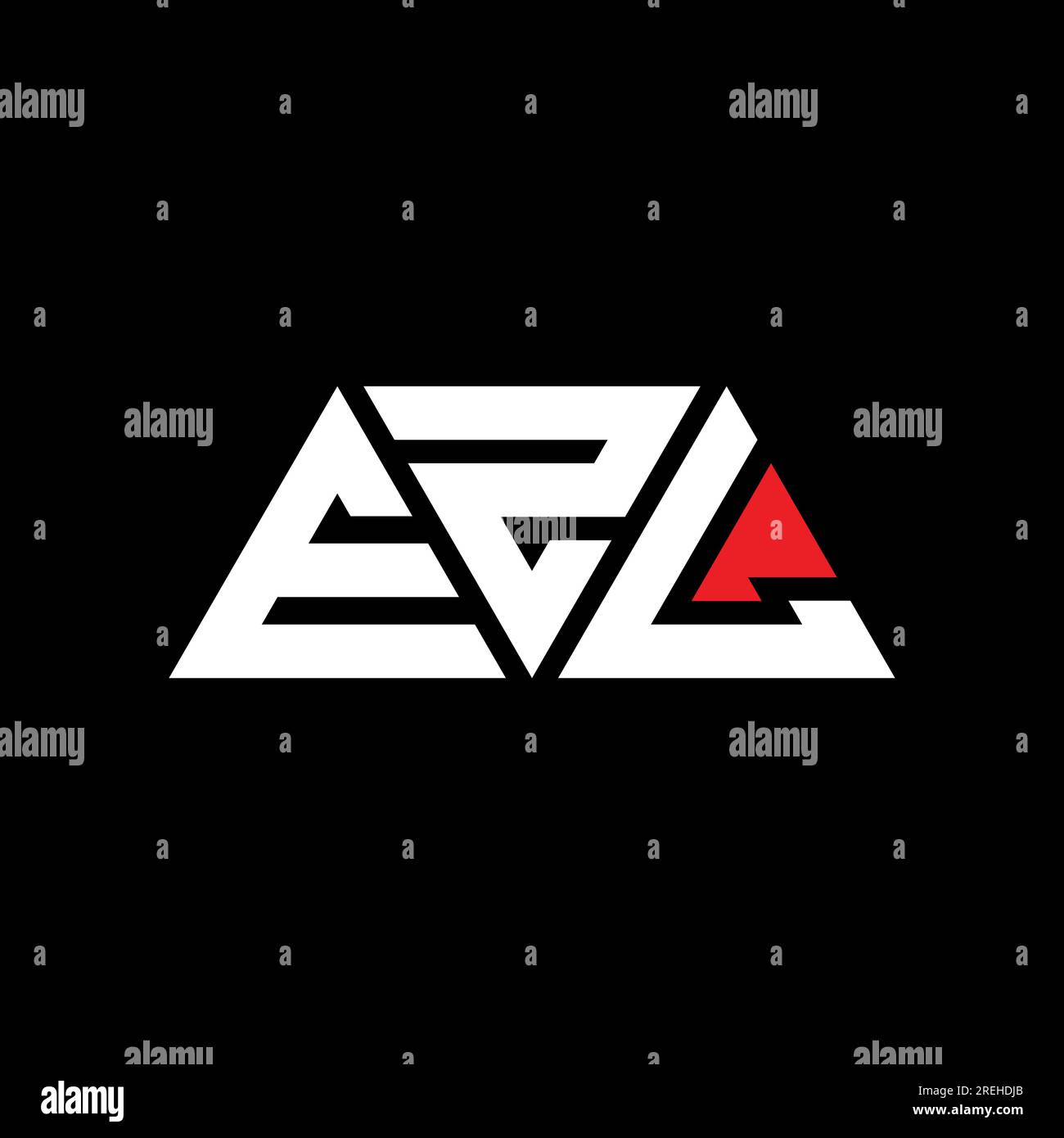 EZL triangle letter logo design with triangle shape. EZL triangle logo ...