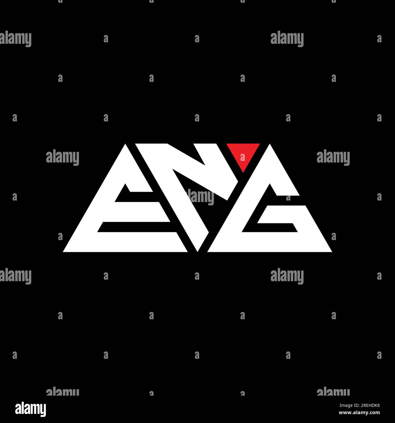 ENG triangle letter logo design with triangle shape. ENG triangle logo ...
