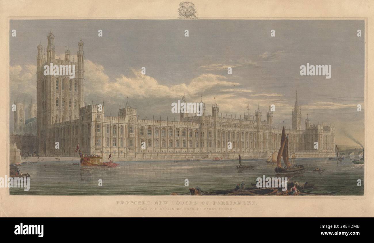 Proposed New Houses of Parliament by Thomas Higham Stock Photo - Alamy
