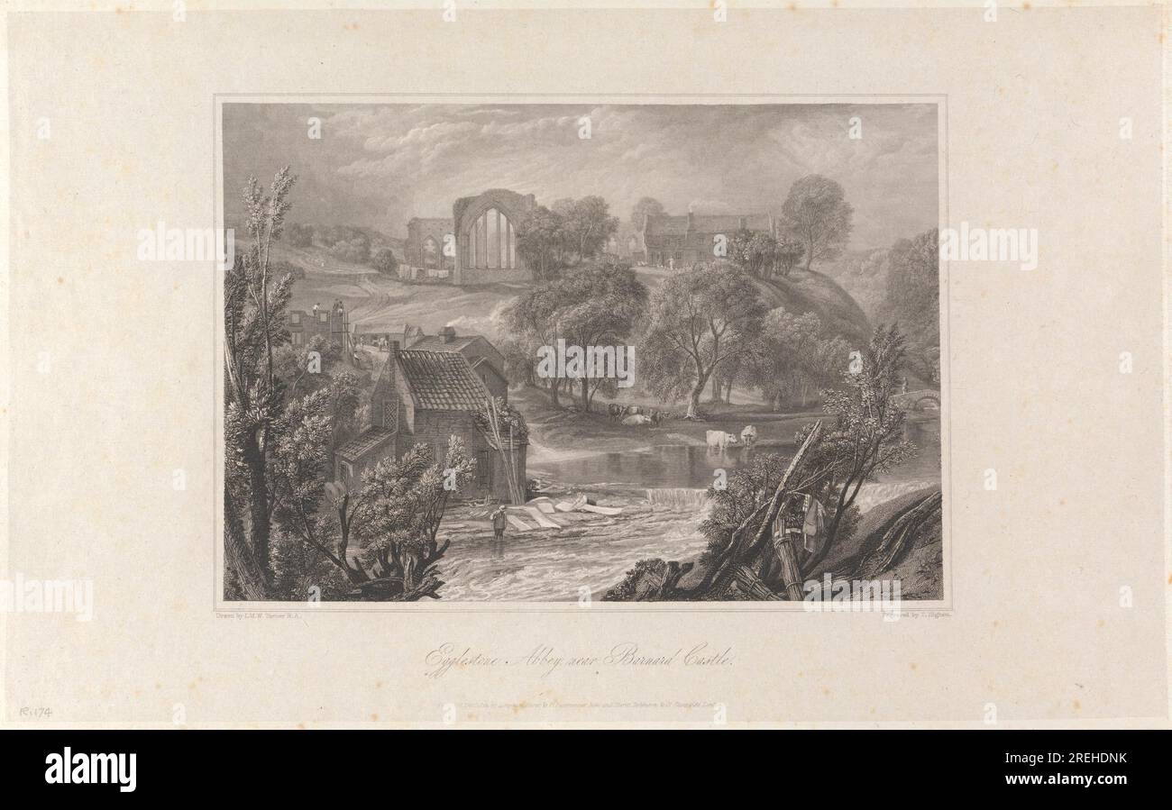 Egglestone abbey engraving hi-res stock photography and images - Alamy