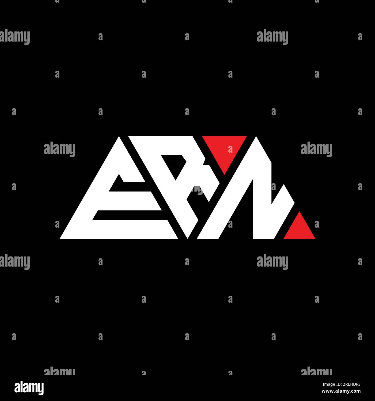 ERN triangle letter logo design with triangle shape. ERN triangle logo ...