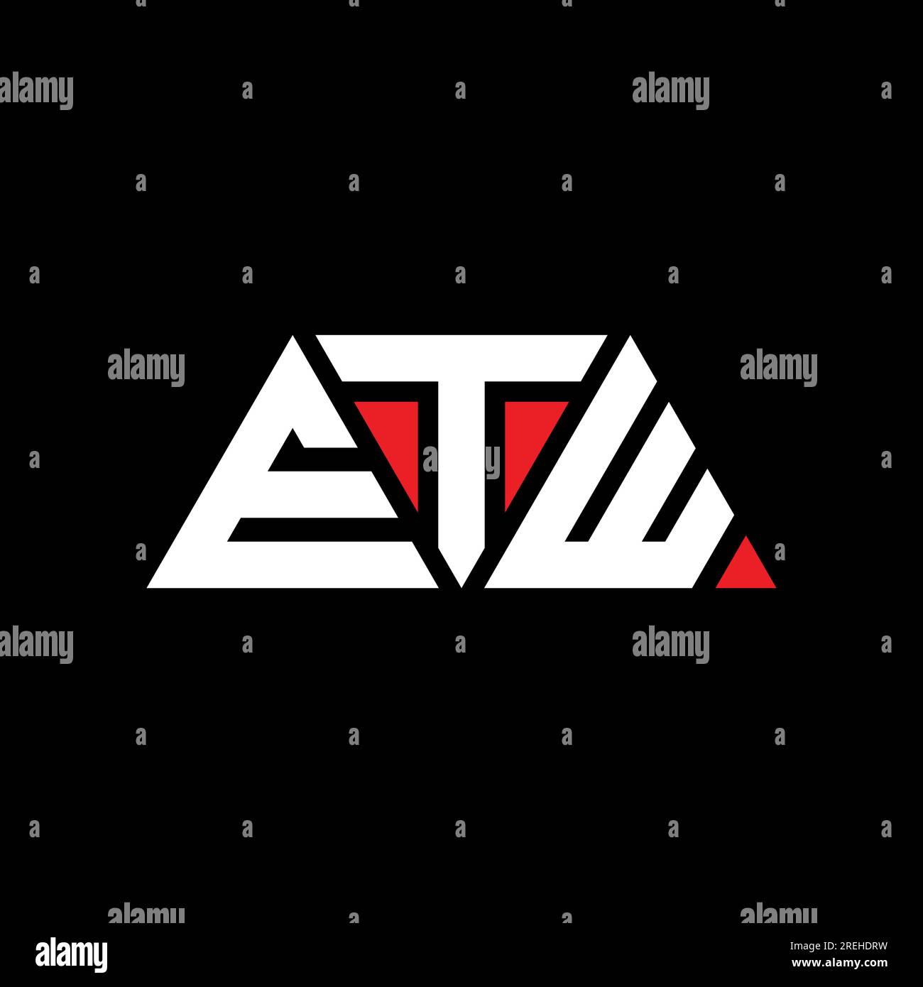 ETW triangle letter logo design with triangle shape. ETW triangle logo design monogram. ETW ...