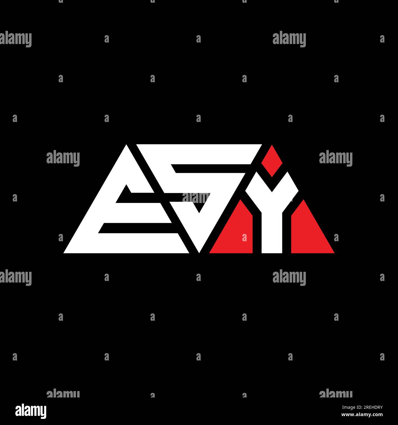 ESY triangle letter logo design with triangle shape. ESY triangle logo ...
