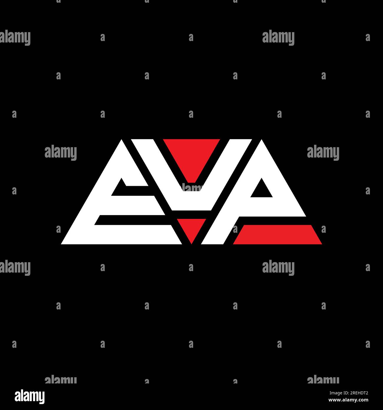 EUP triangle letter logo design with triangle shape. EUP triangle logo ...