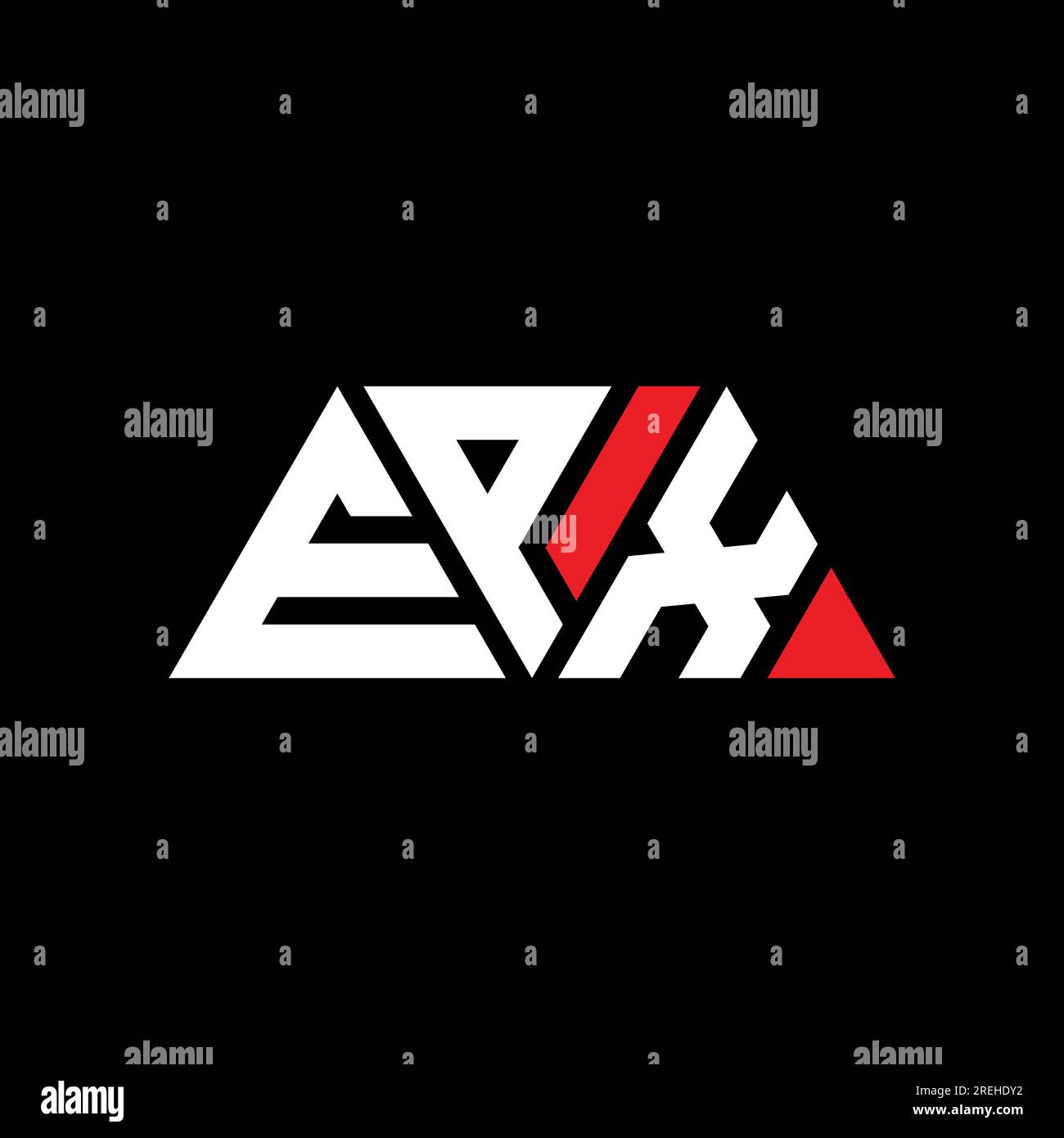 EPX triangle letter logo design with triangle shape. EPX triangle logo ...