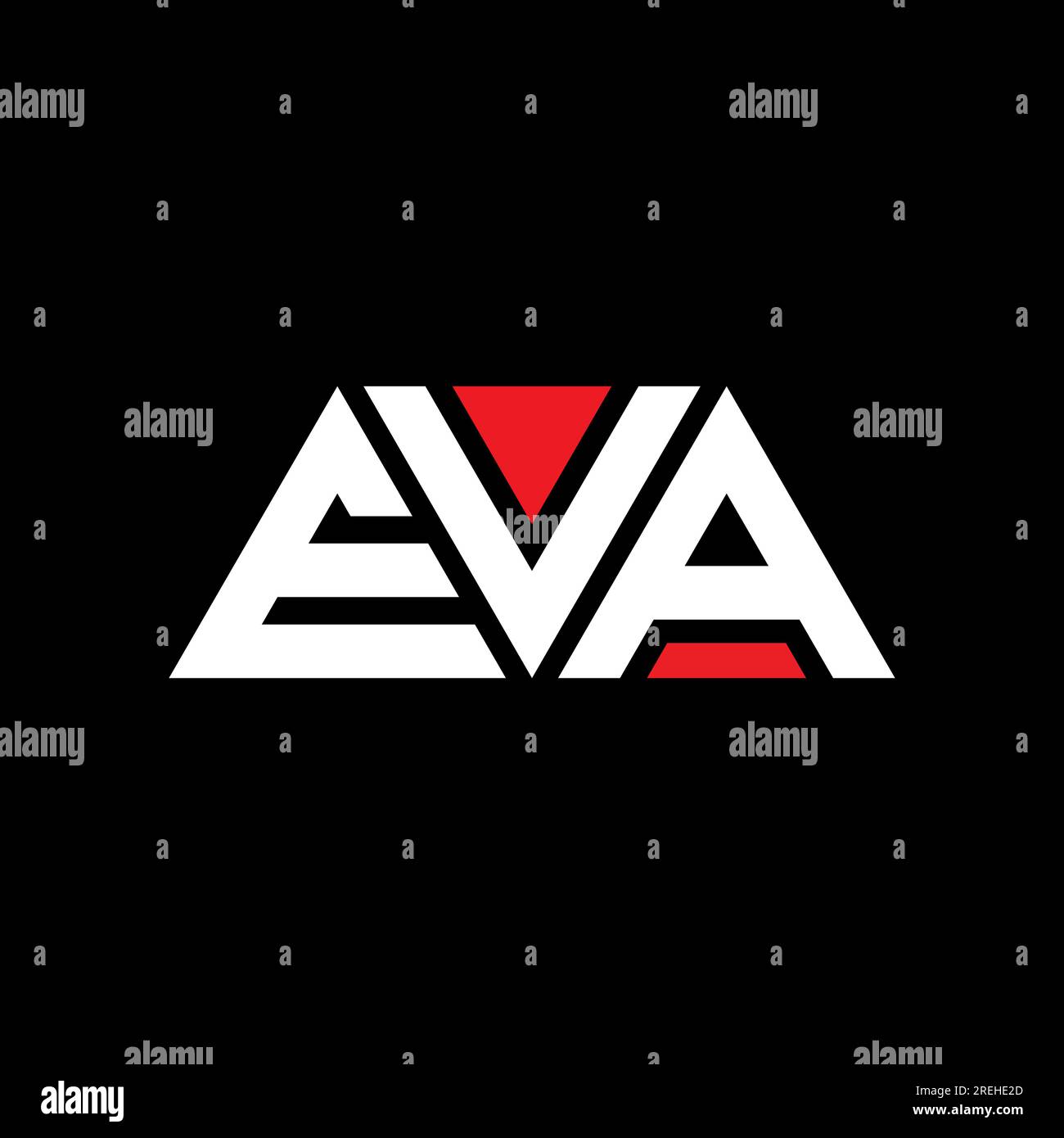 EVA triangle letter logo design with triangle shape. EVA triangle logo ...