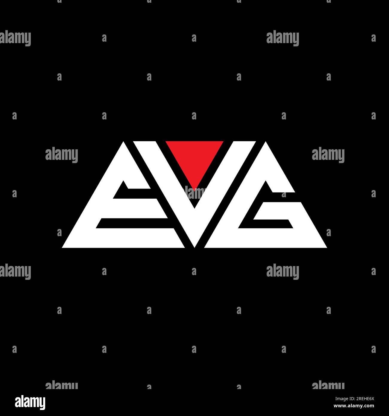 EVG triangle letter logo design with triangle shape. EVG triangle logo ...