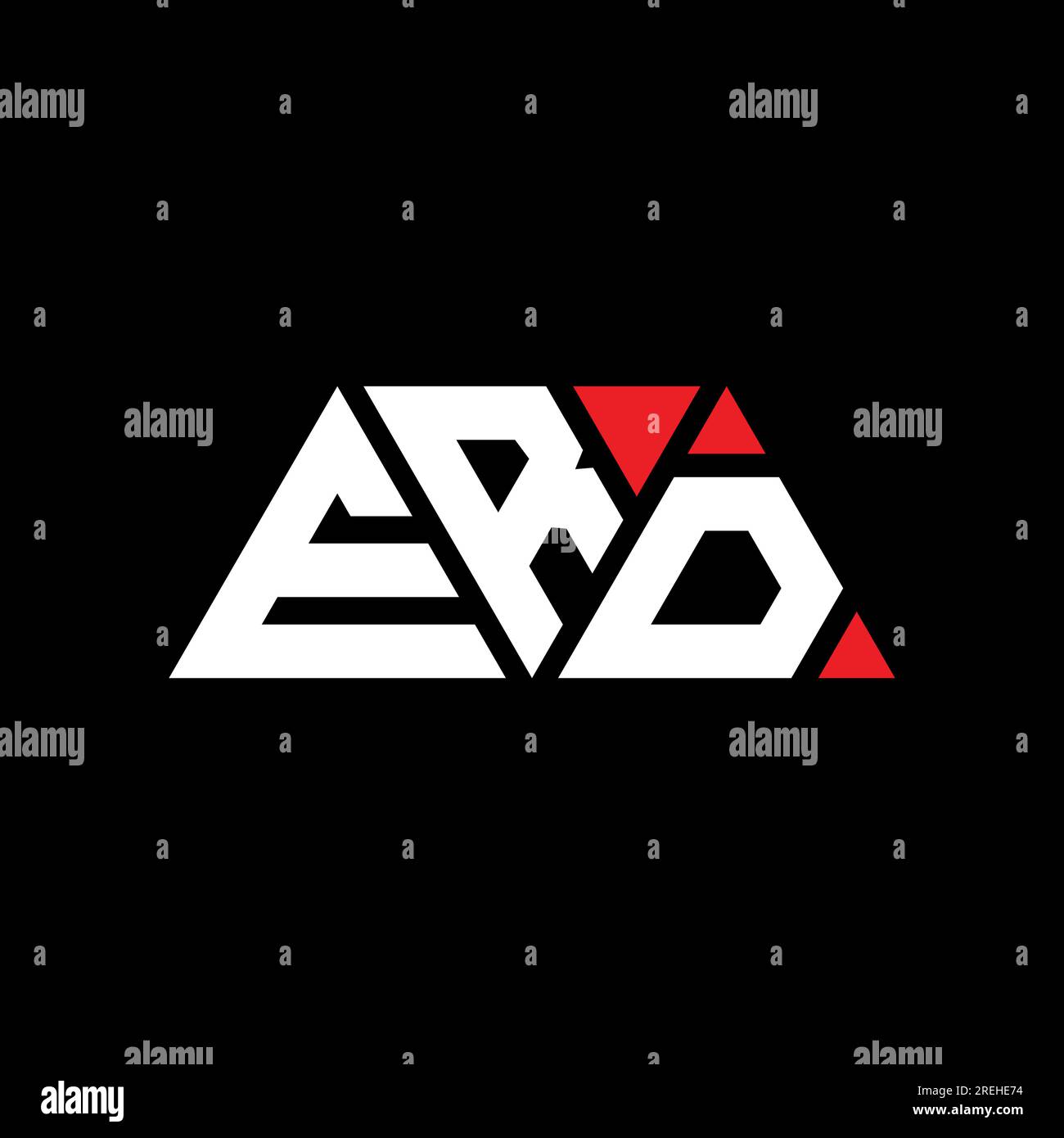 ERD triangle letter logo design with triangle shape. ERD triangle logo ...