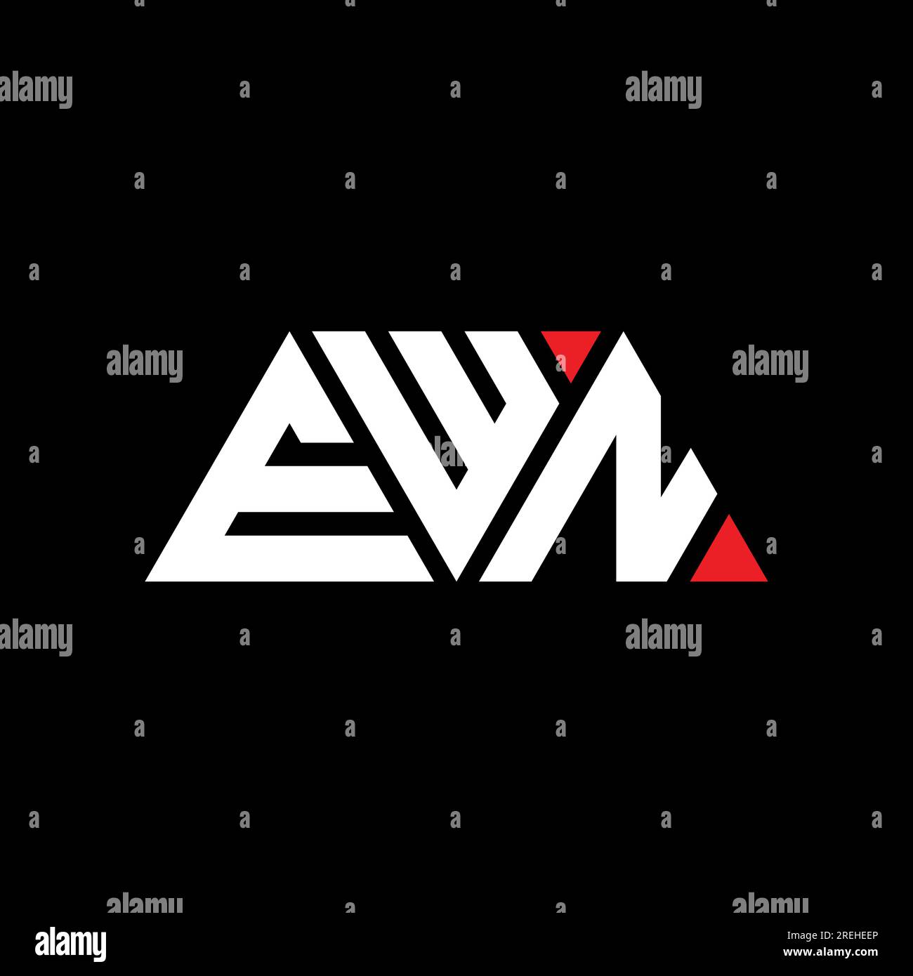 EWN triangle letter logo design with triangle shape. EWN triangle logo ...
