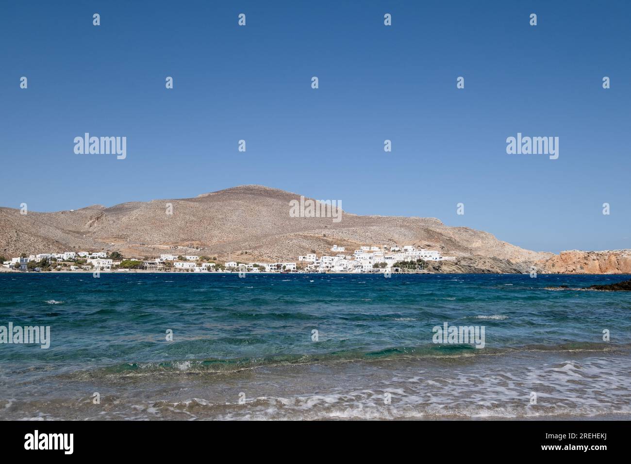 View across harbour to town greek islands hi-res stock photography and ...