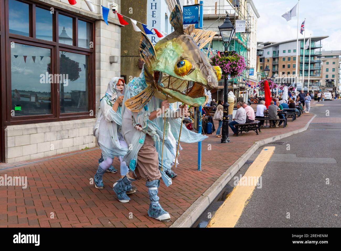 Poole, Dorset, UK. 28th July, 2023. A gutsy tale of fish, frolics and ...