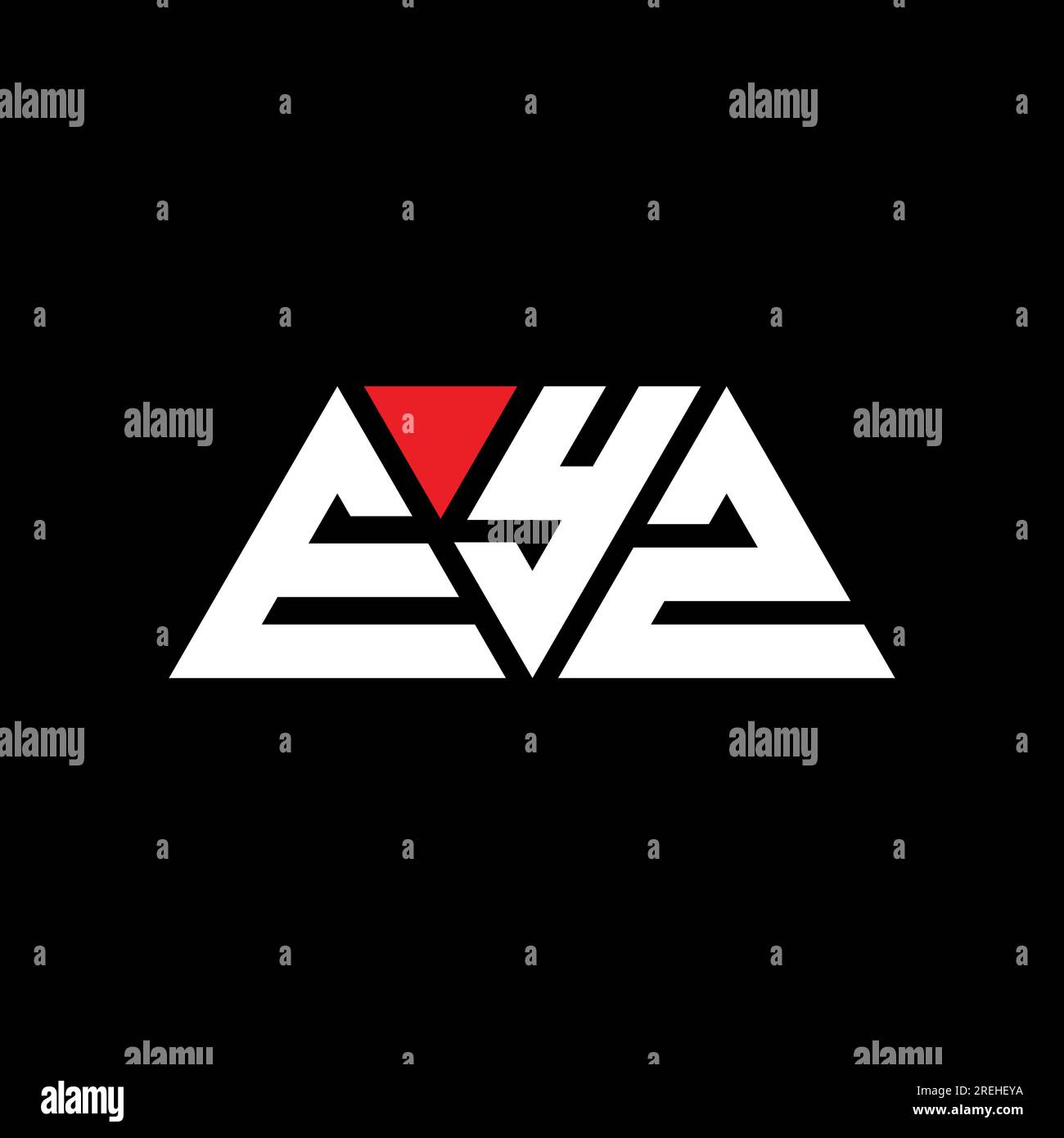 EYZ triangle letter logo design with triangle shape. EYZ triangle logo ...