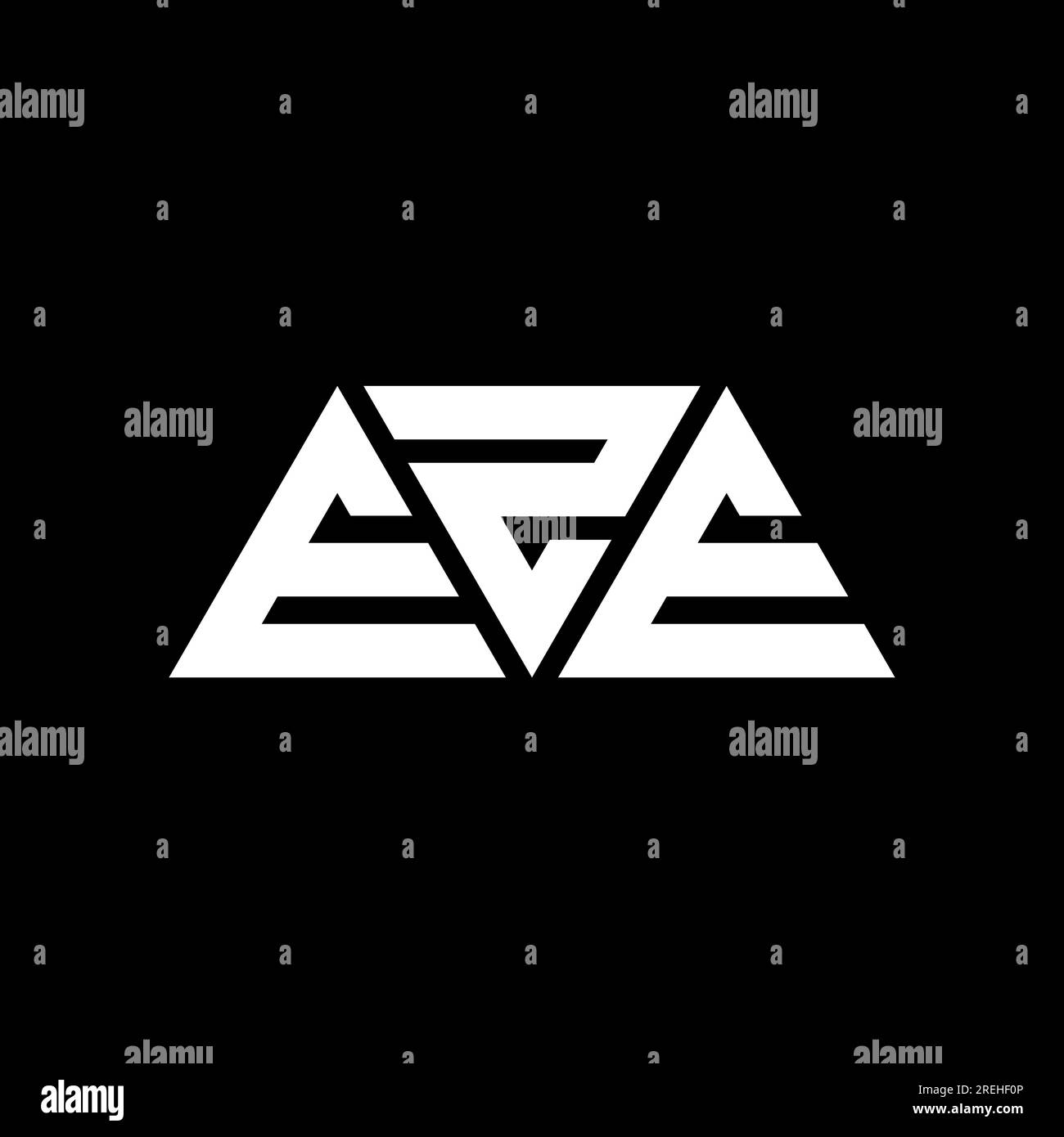EZE triangle letter logo design with triangle shape. EZE triangle logo ...