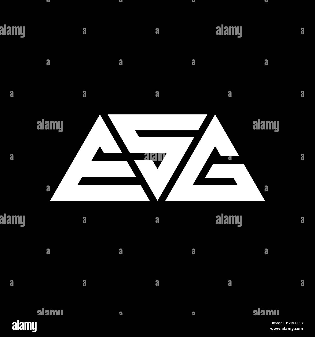 ESG triangle letter logo design with triangle shape. ESG triangle logo ...