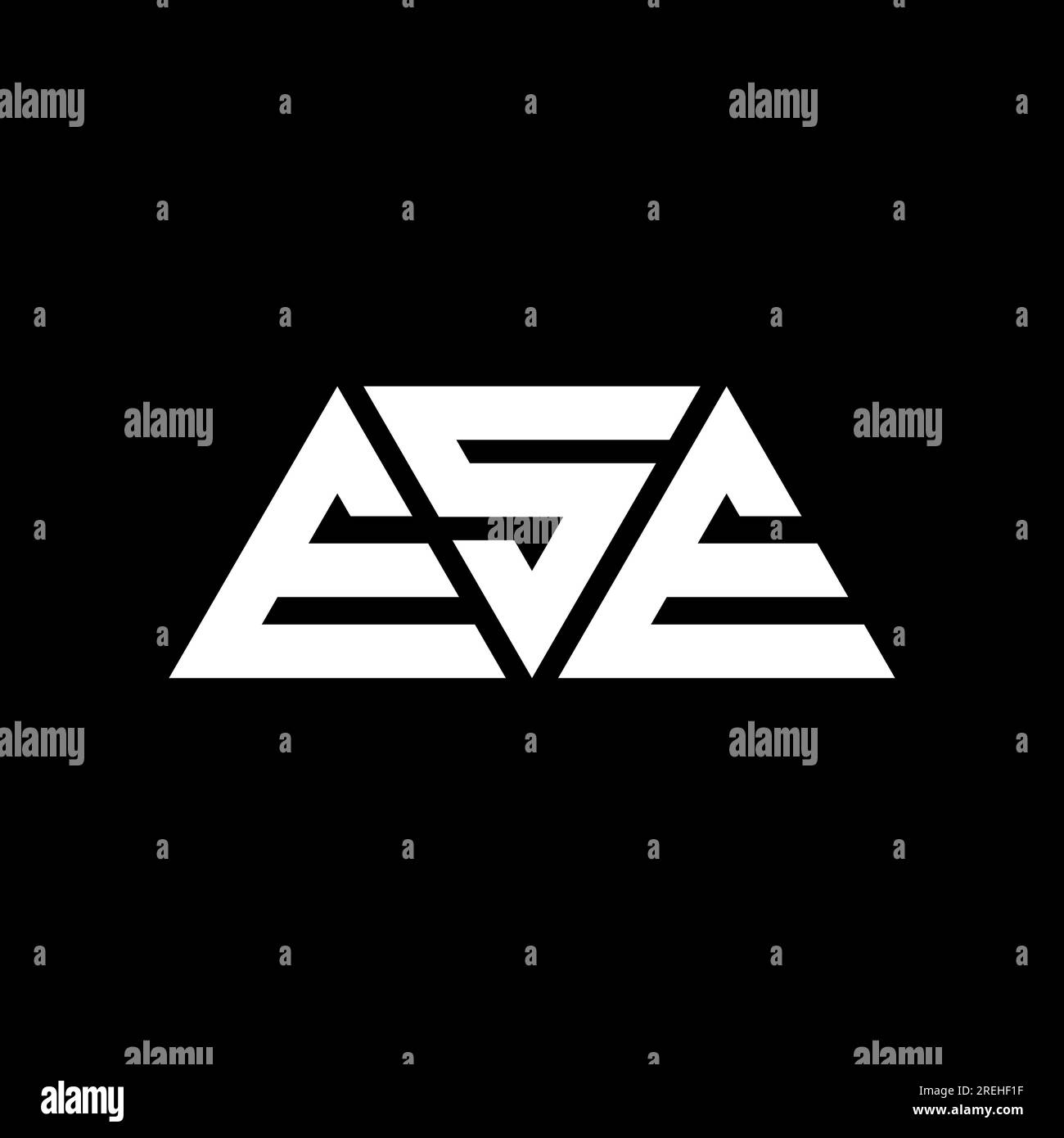 ESE triangle letter logo design with triangle shape. ESE triangle logo ...