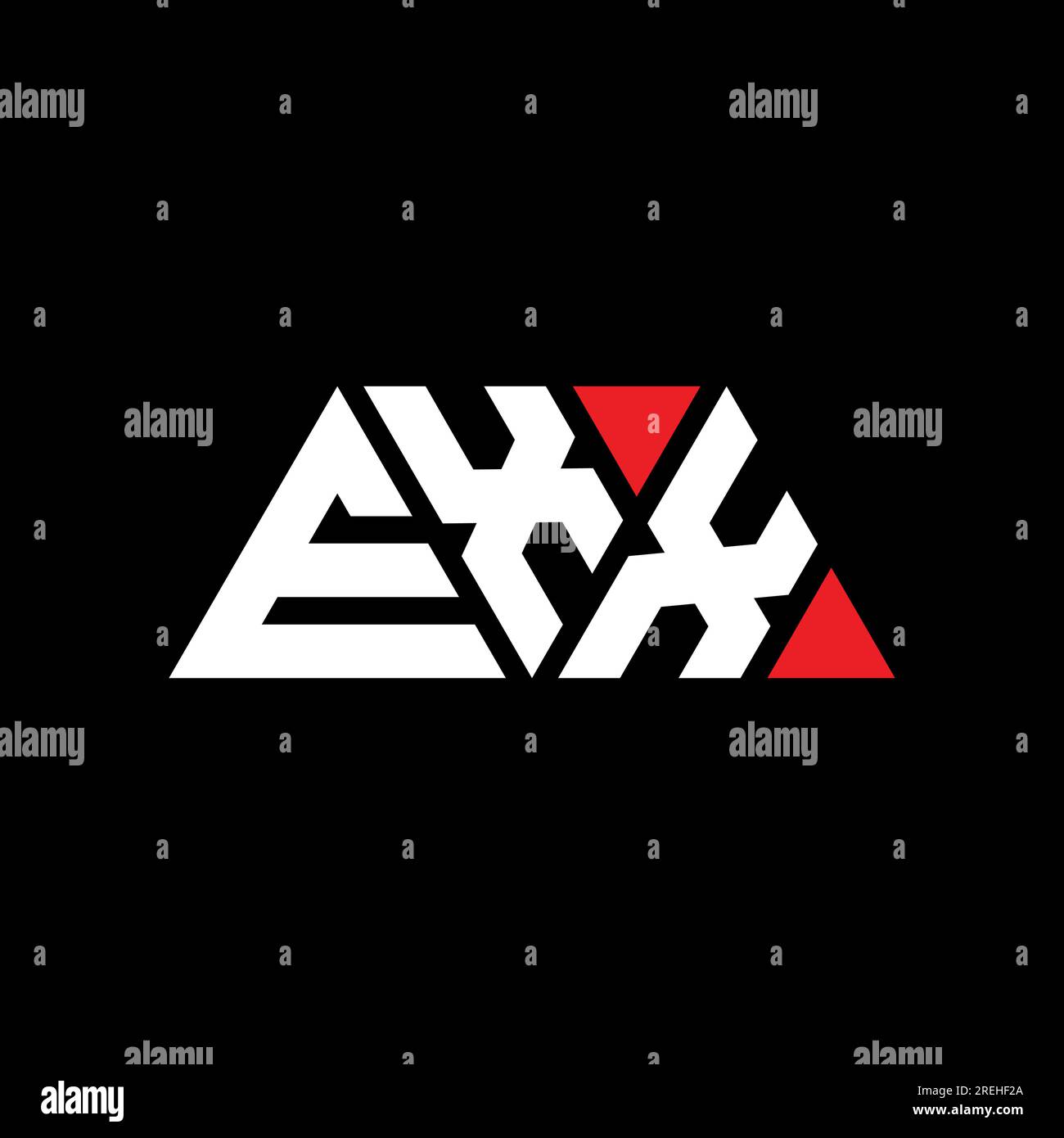 EXX triangle letter logo design with triangle shape. EXX triangle logo ...