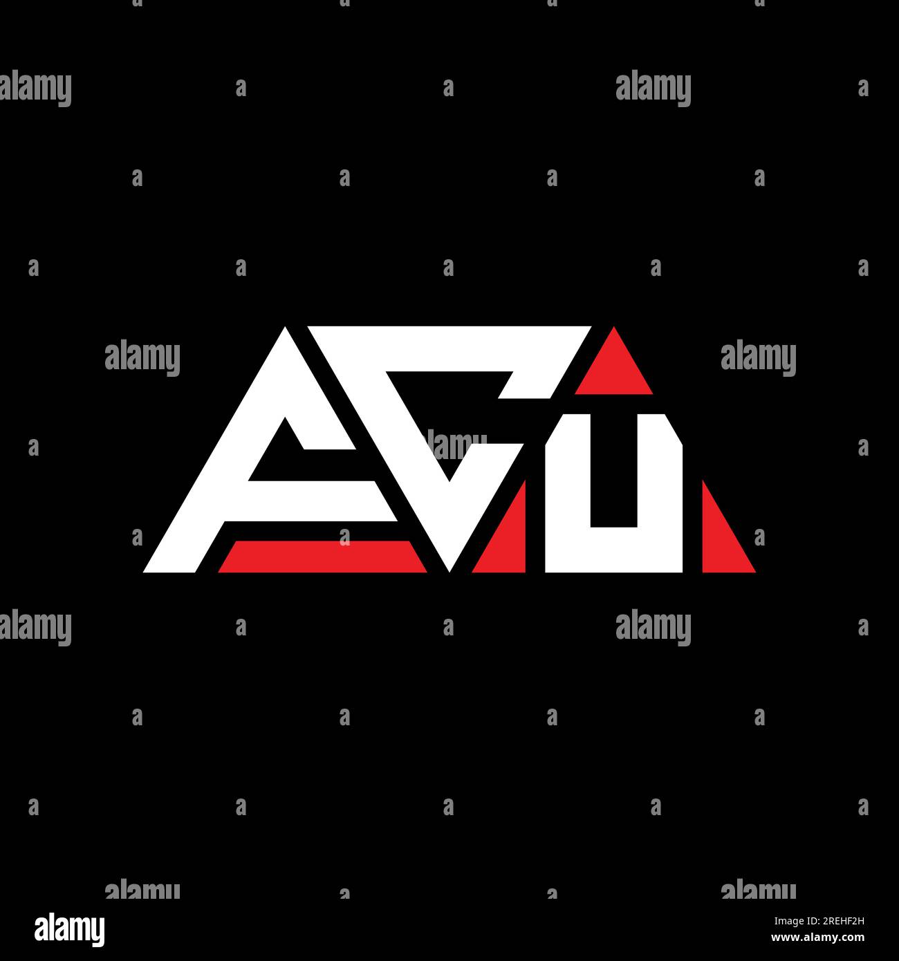 FCU triangle letter logo design with triangle shape. FCU triangle logo ...