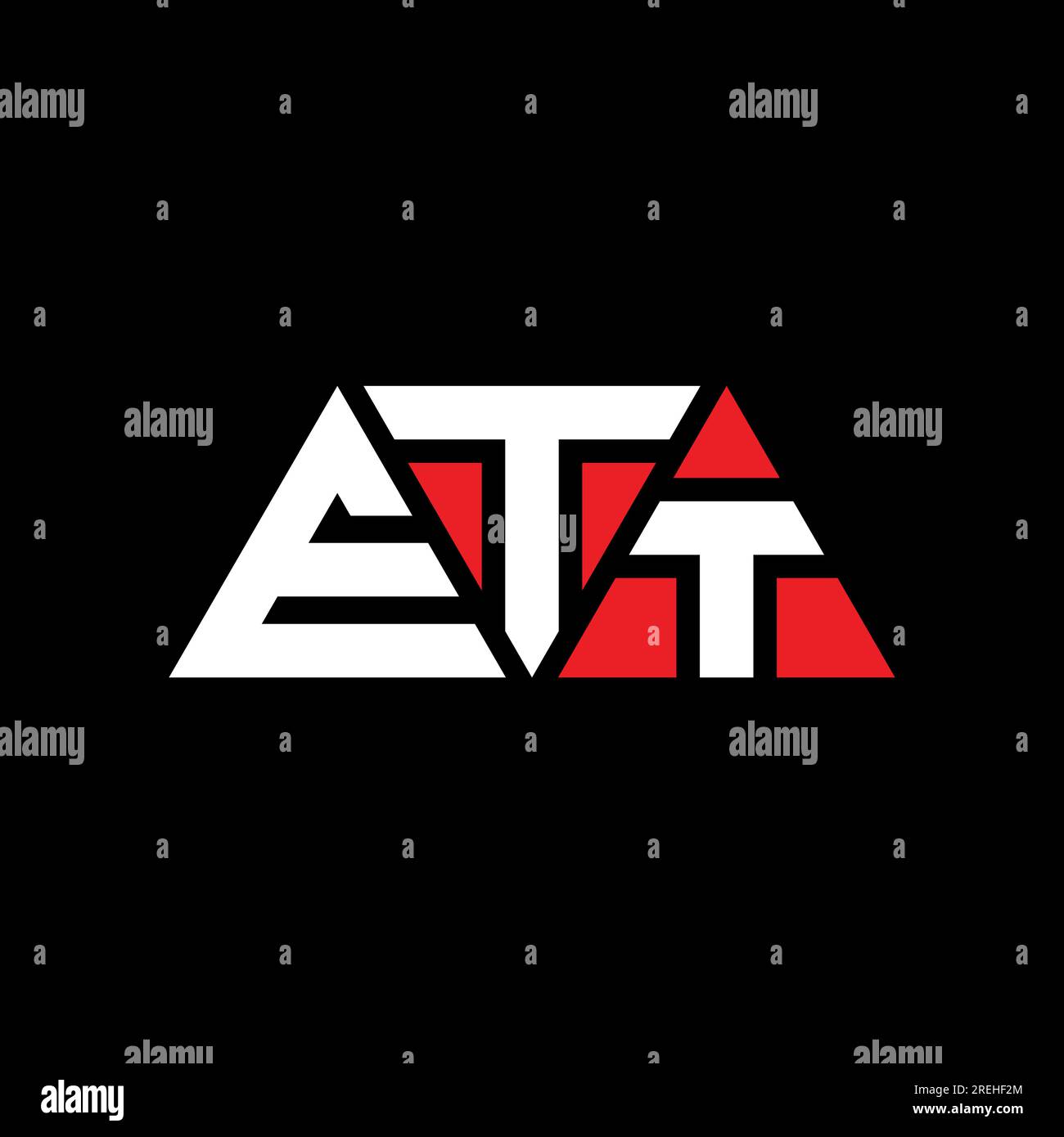 ETT triangle letter logo design with triangle shape. ETT triangle logo ...