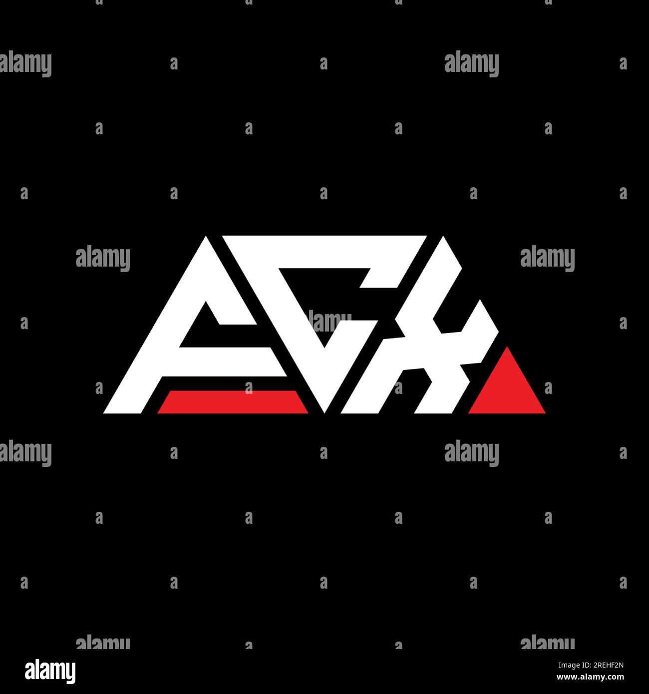 FCX triangle letter logo design with triangle shape. FCX triangle logo ...