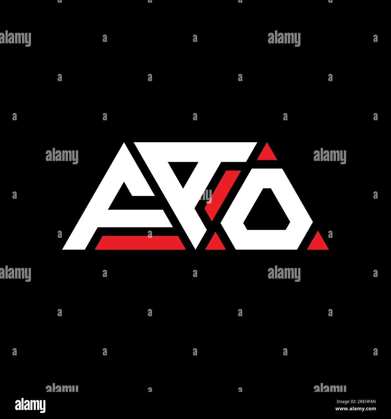 FAO triangle letter logo design with triangle shape. FAO triangle logo ...