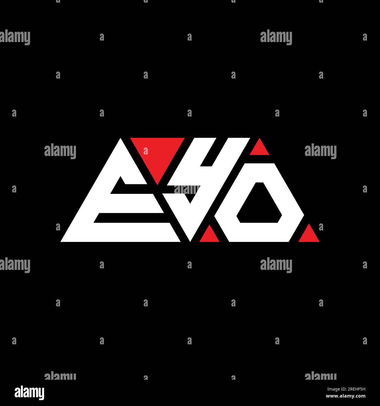 EYO triangle letter logo design with triangle shape. EYO triangle logo ...