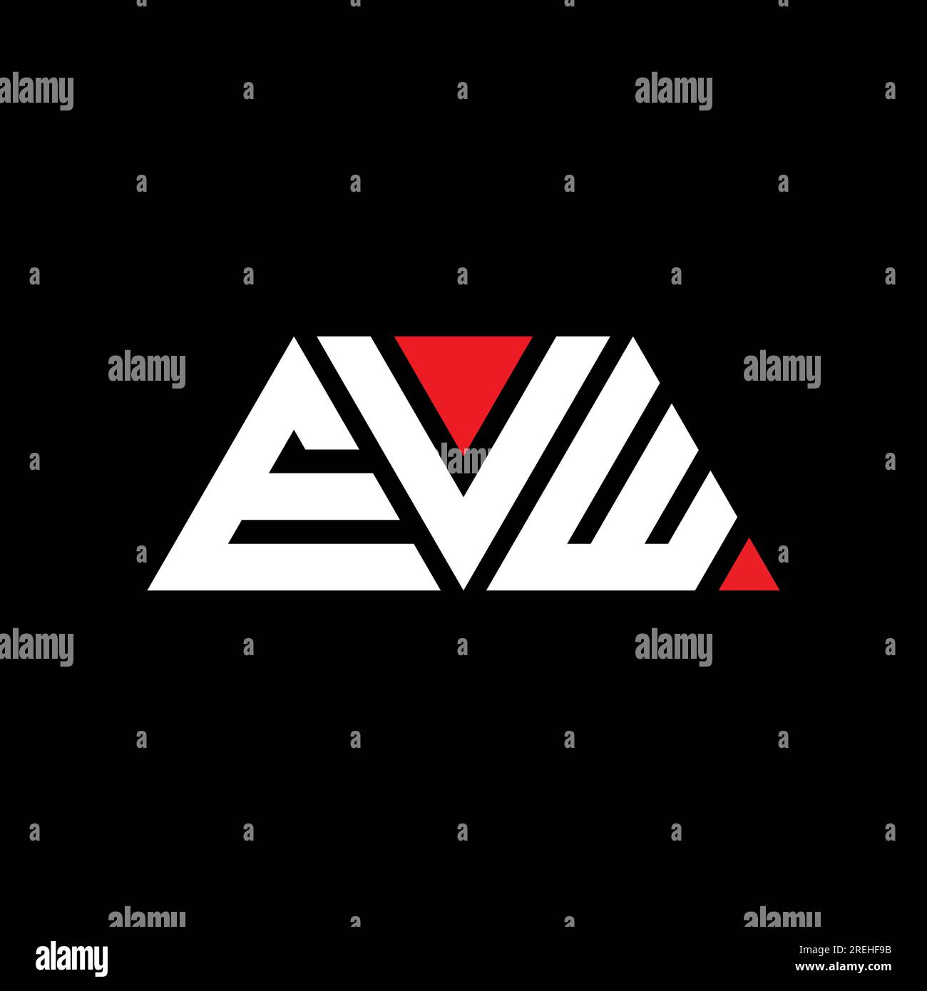 EVW triangle letter logo design with triangle shape. EVW triangle logo ...