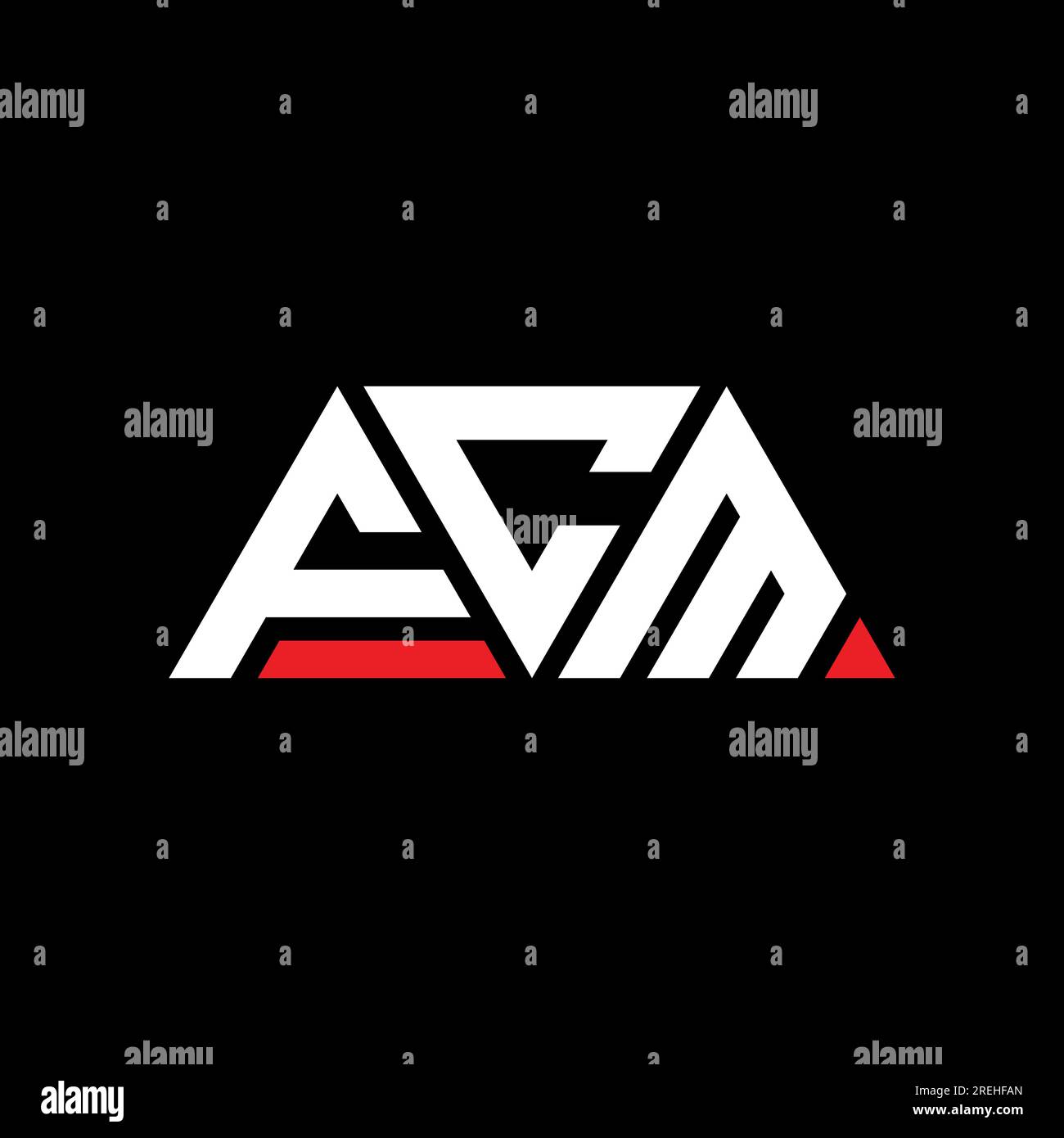 FCM triangle letter logo design with triangle shape. FCM triangle logo ...