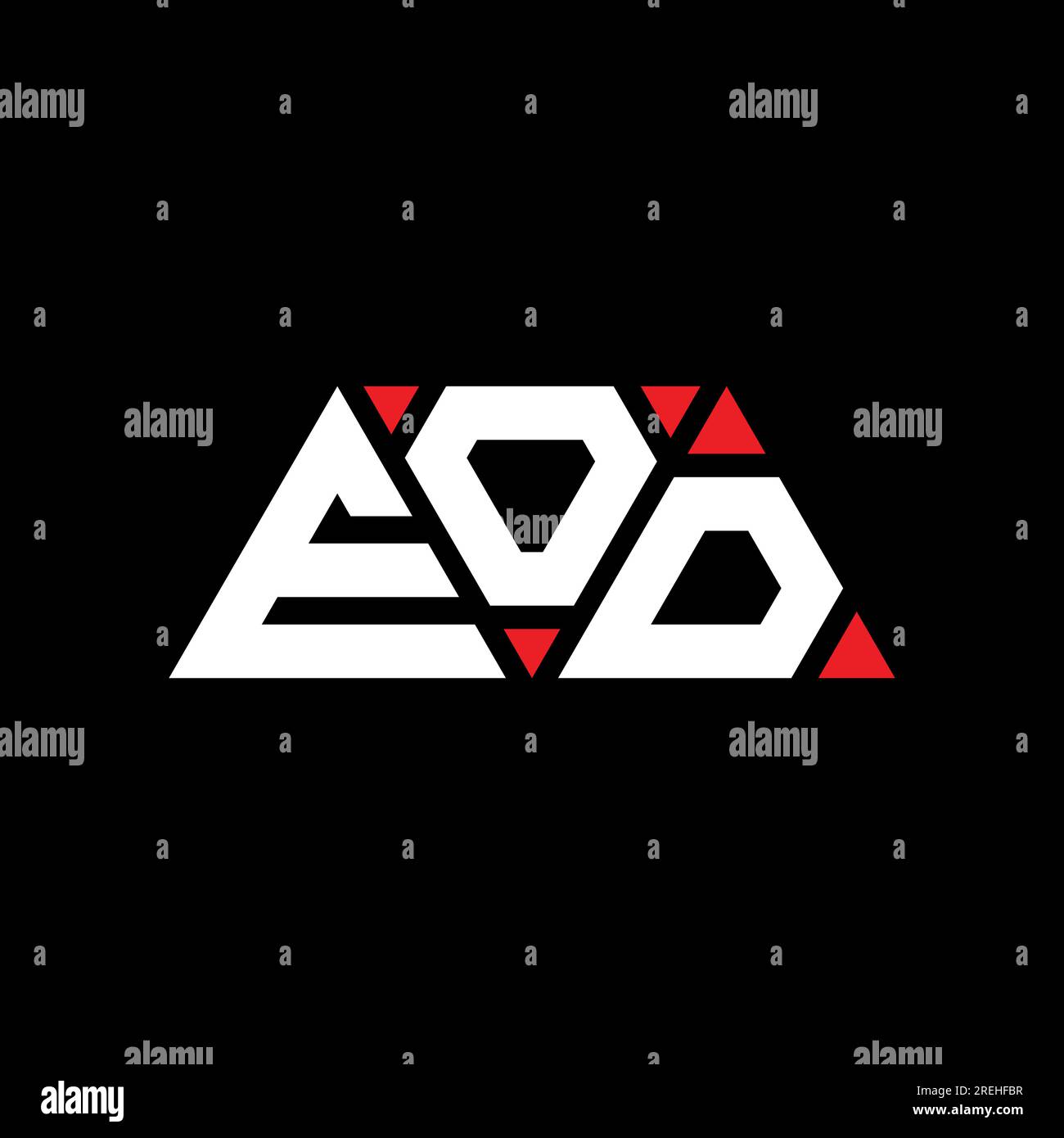 EOD triangle letter logo design with triangle shape. EOD triangle logo ...