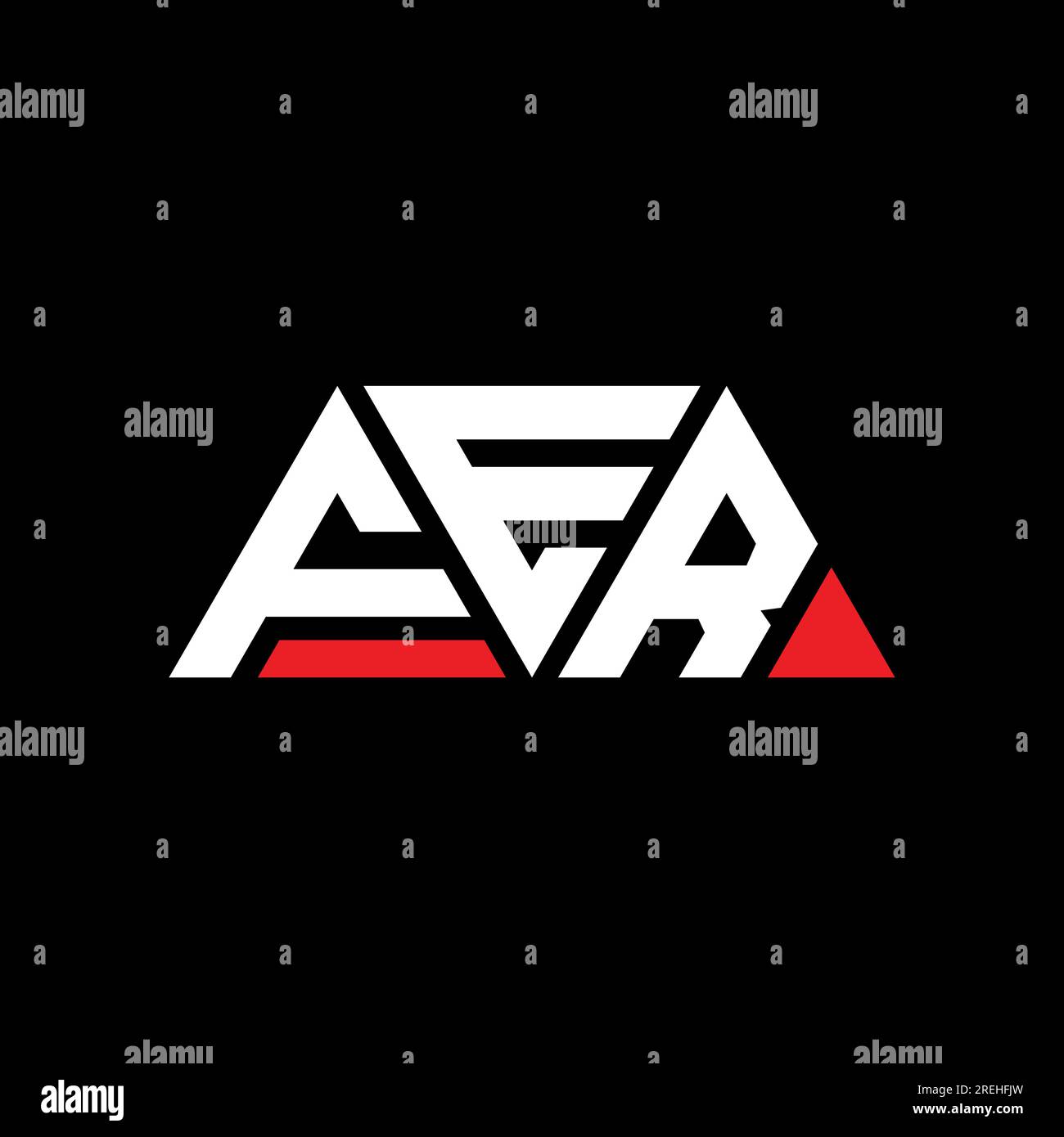 FER triangle letter logo design with triangle shape. FER triangle logo ...