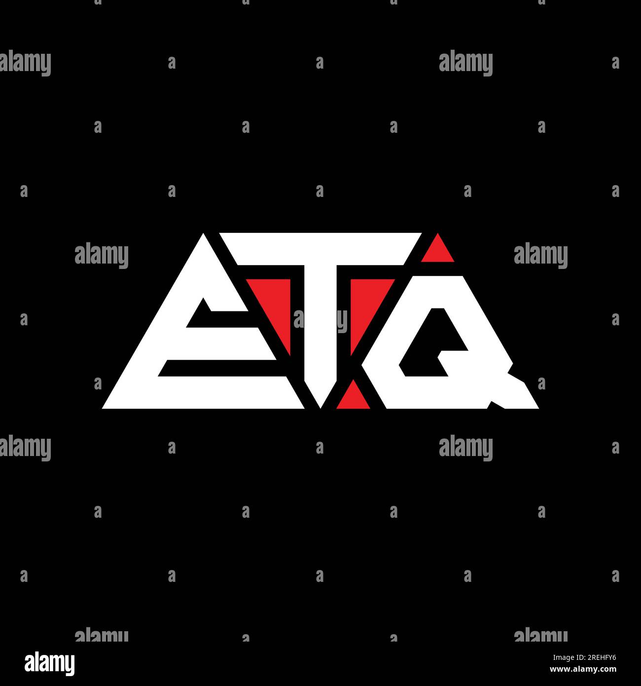 ETQ triangle letter logo design with triangle shape. ETQ triangle logo ...
