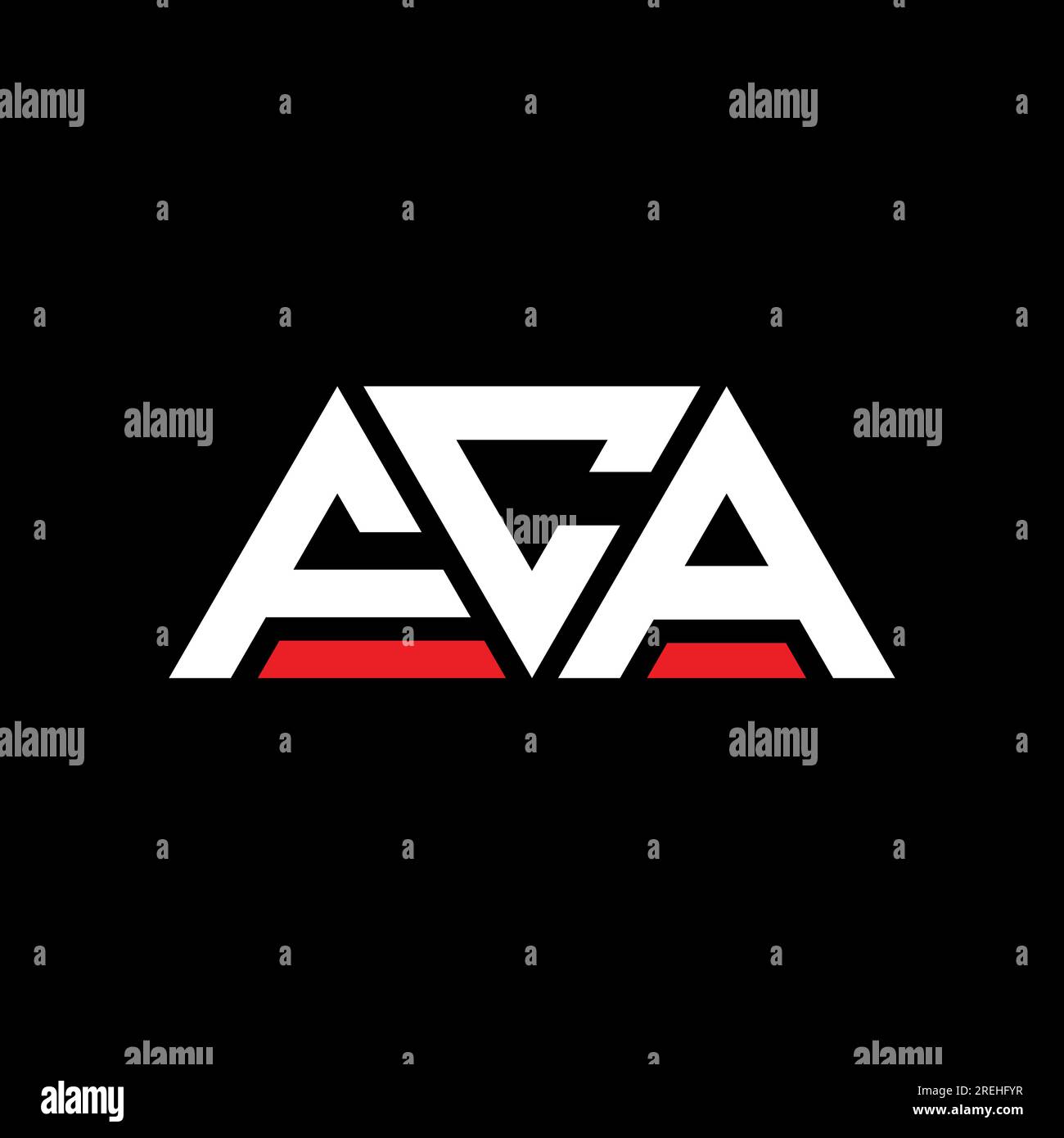 FCA triangle letter logo design with triangle shape. FCA triangle logo ...