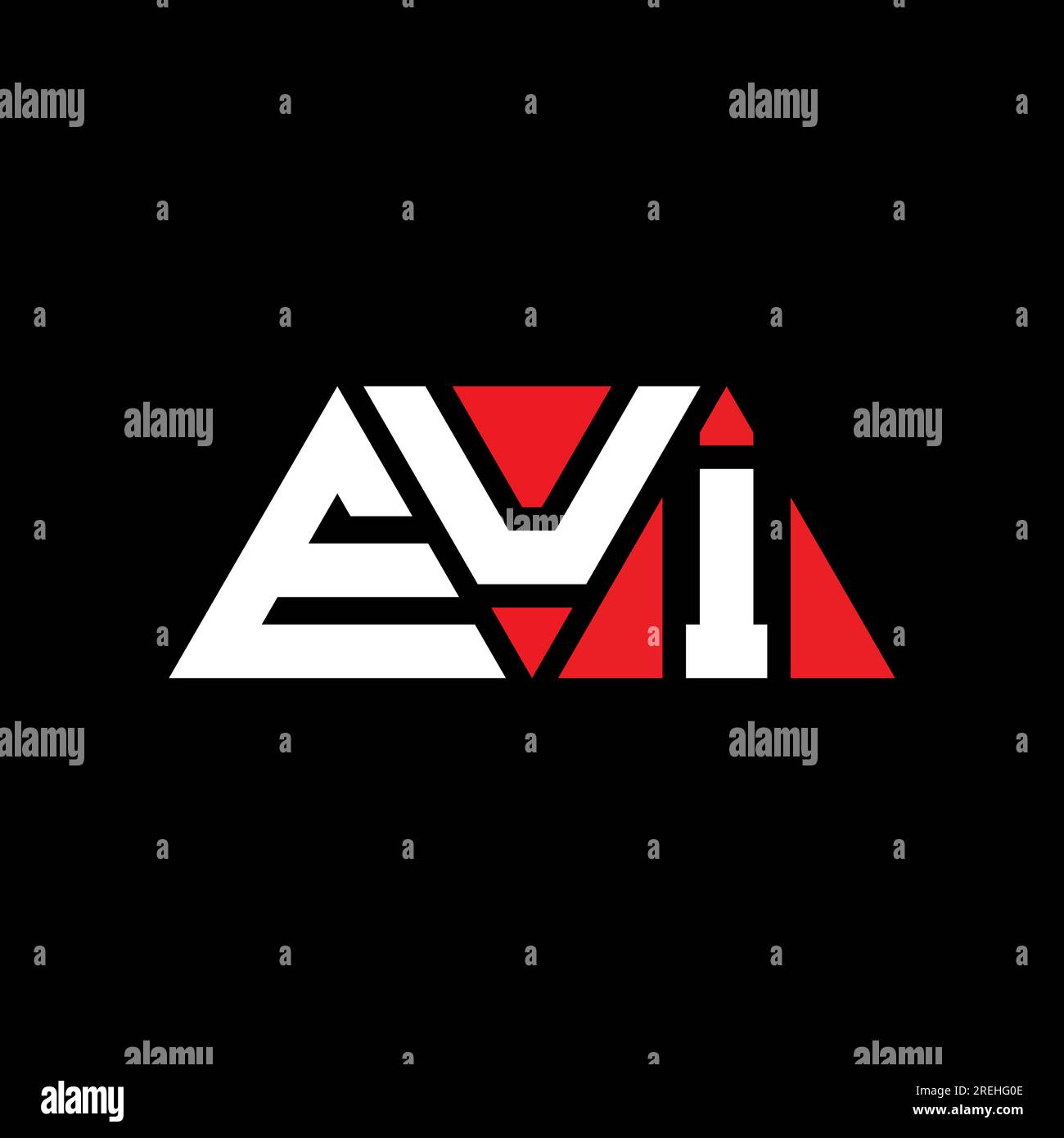 EUI triangle letter logo design with triangle shape. EUI triangle logo ...