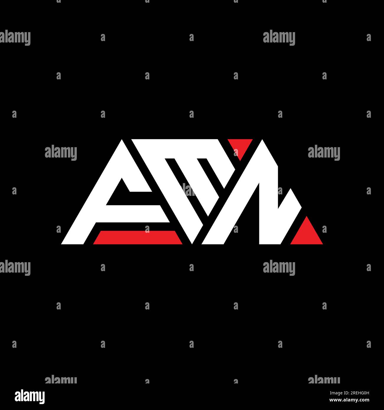 FMN triangle letter logo design with triangle shape. FMN triangle logo ...