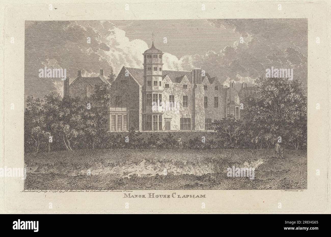 Manor House, Clapham 1798 by James Peller Malcolm Stock Photo - Alamy